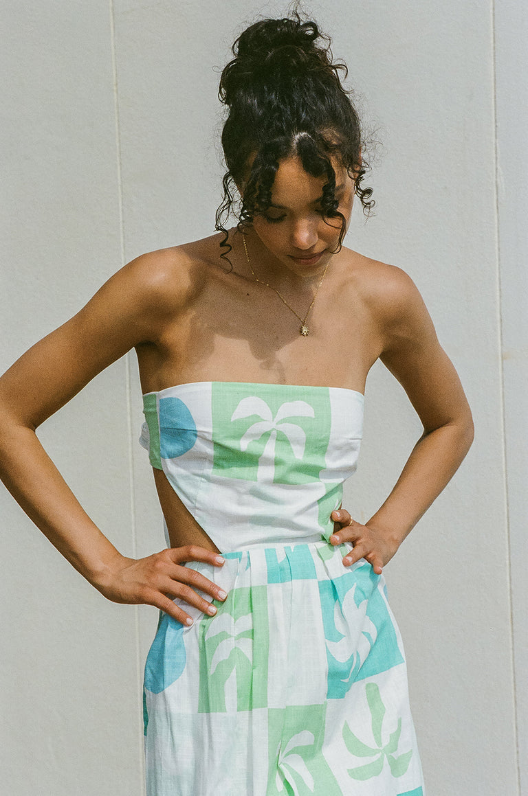 Strapless Talullah Midi Dress - Green – SABO